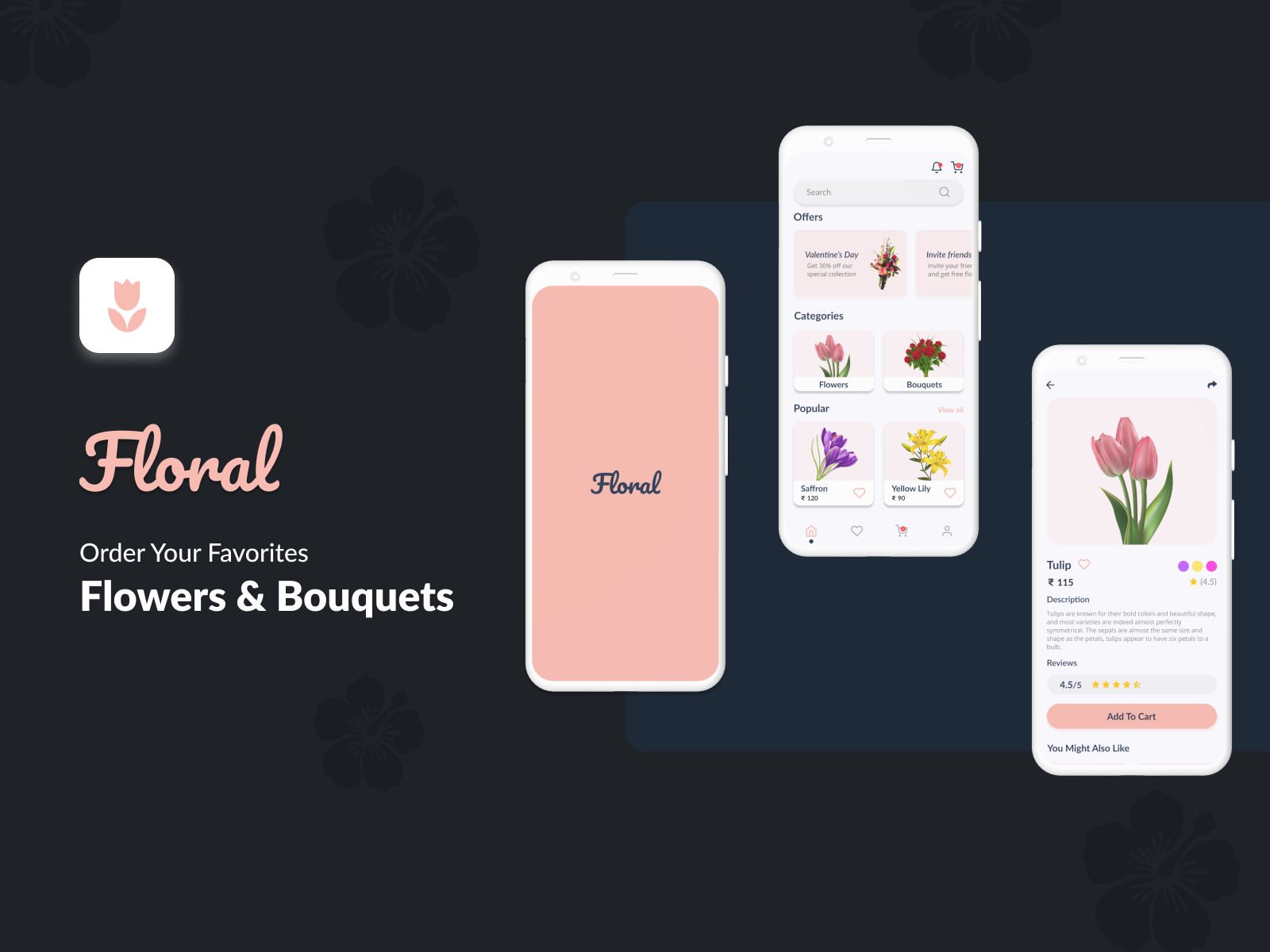 Floral App Design by Shubham Kharwade on Dribbble
