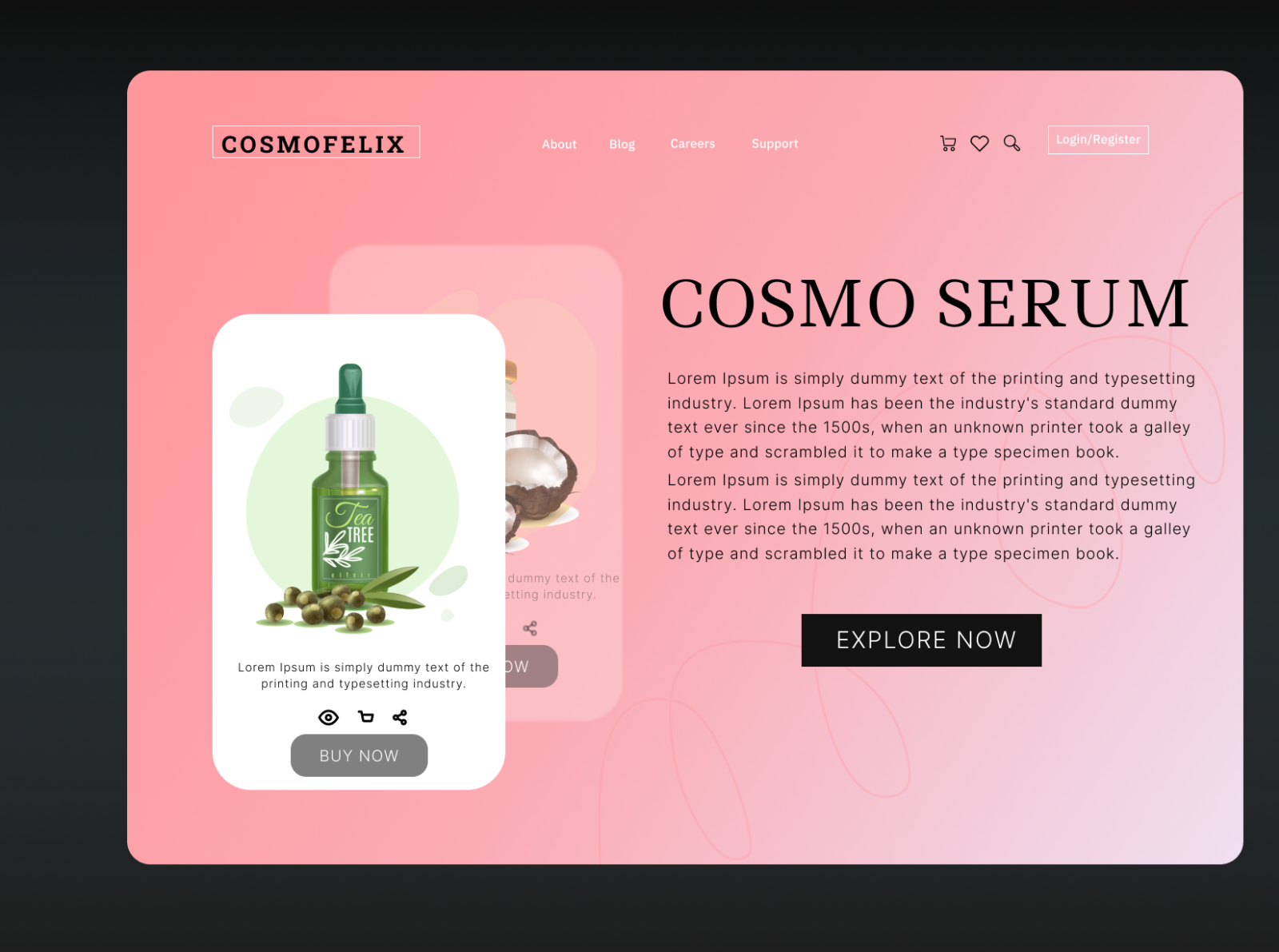 Cosmetic Shop Landing Page by Ashish Kumar on Dribbble