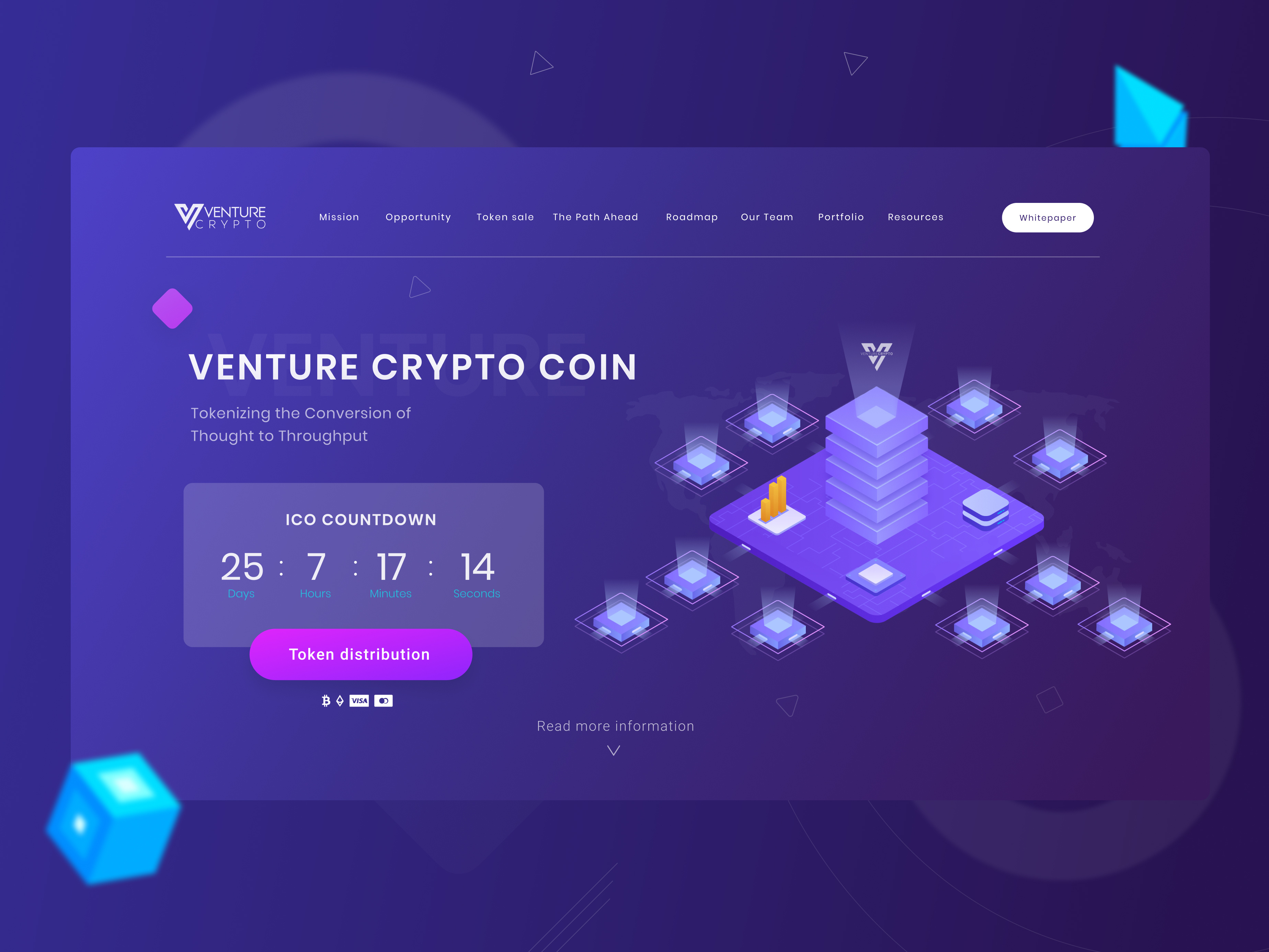 ICO website design UI/UX by Dmitriy Luzan on Dribbble