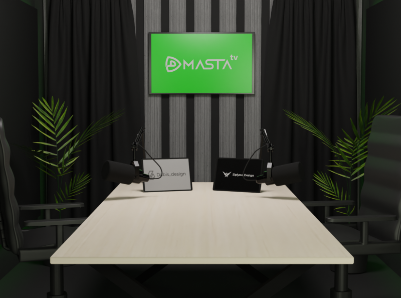 podcast room 3d design by zevana asyam zahran on Dribbble