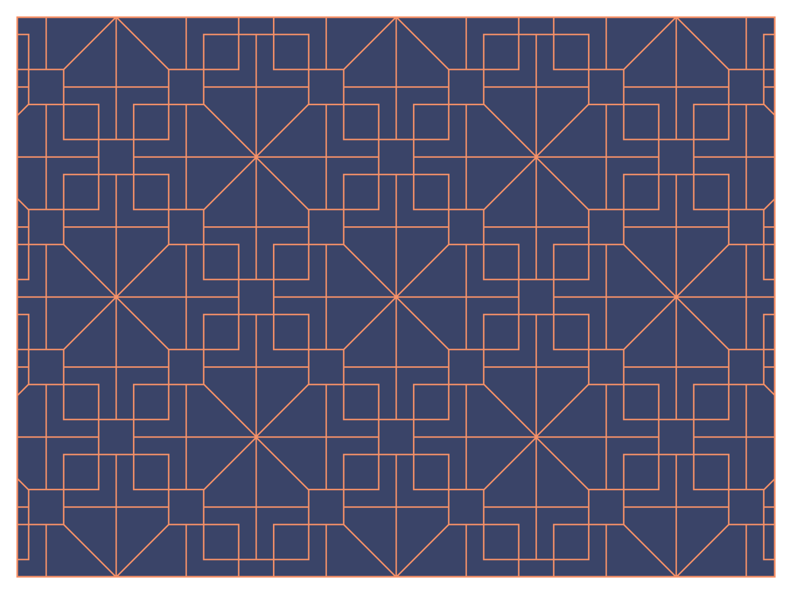 Navy and Orange Geometric Pattern by Kaio Medau on Dribbble