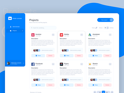 Projects page by Mohamed Limayma on Dribbble