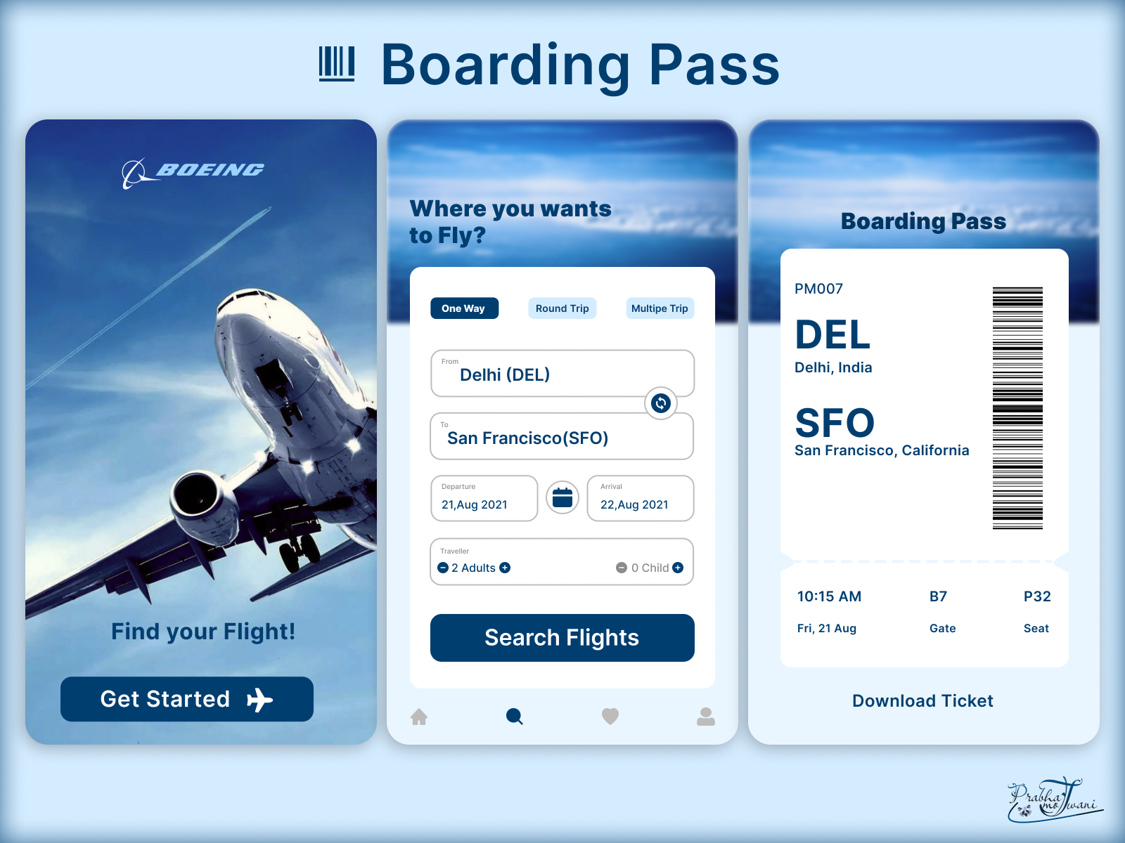 Boarding Pass-DailyUI_024 by Prabhat_07🌟 on Dribbble