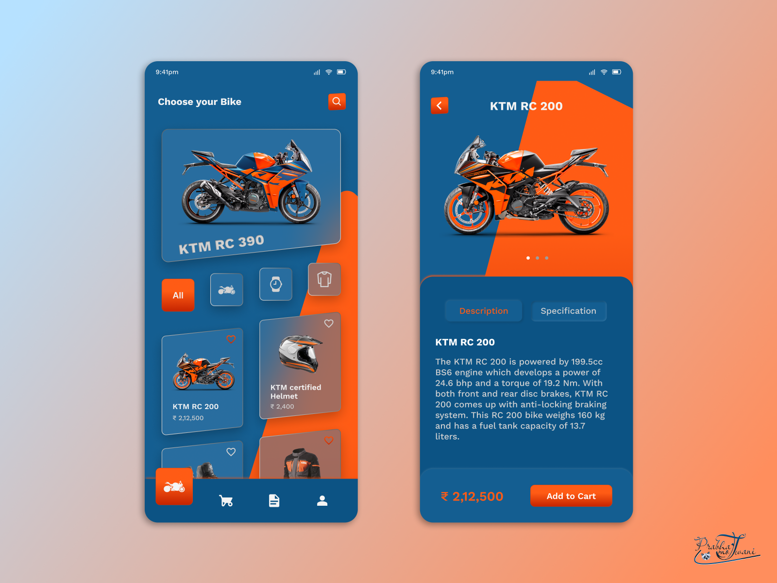 KTM App Design by Prabhat_07🌟 on Dribbble
