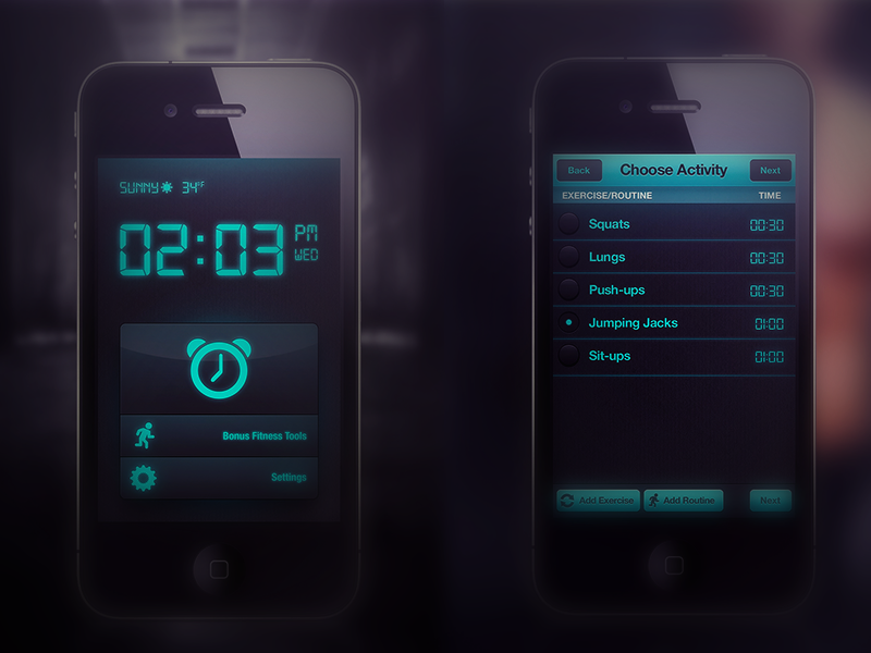 Exercise Alarm App by Yasir Abdul Wadood on Dribbble