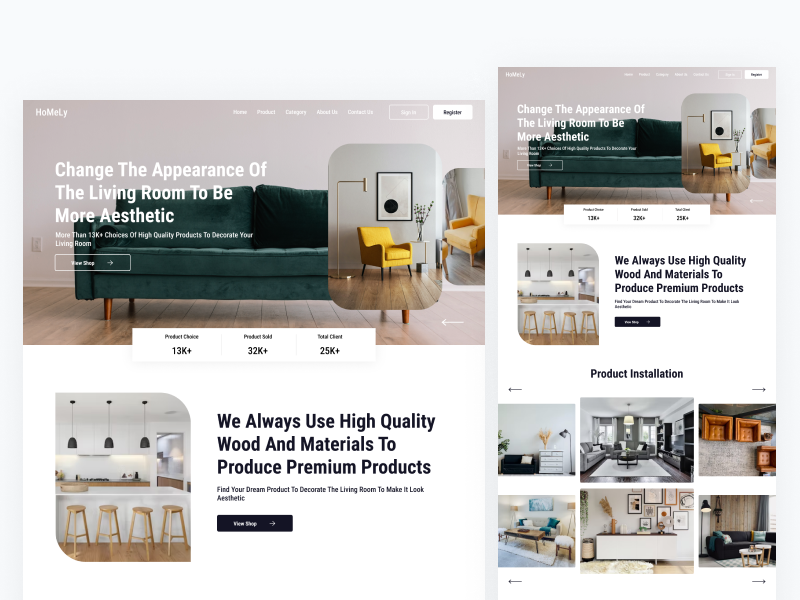 Homely - Furniture Store Website by Rizky ardias M on Dribbble