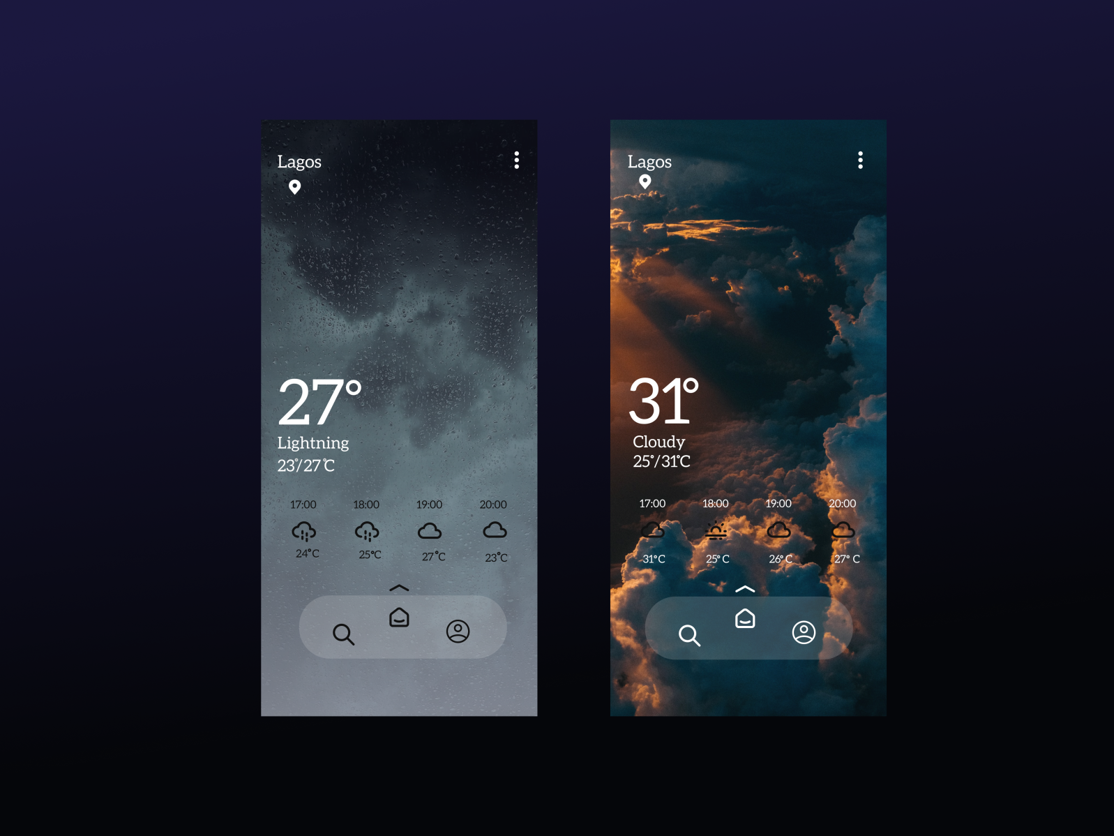 Weather App Concept Design - Mobile App by My Nimbus Eyes on Dribbble