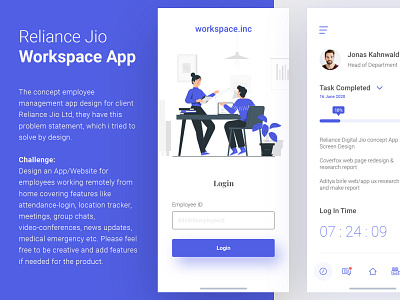 Workspace App UI by Shiva Chauhan on Dribbble