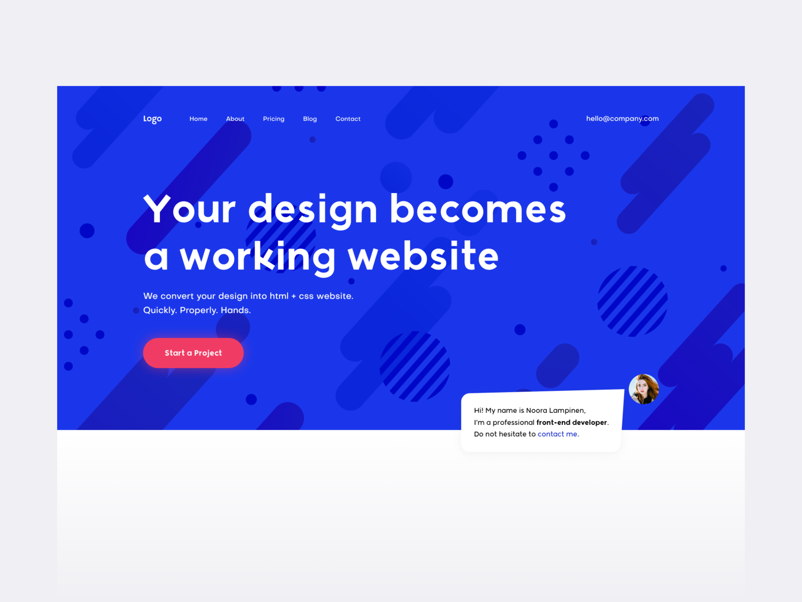 Web service header by Rafael Ramaisen on Dribbble