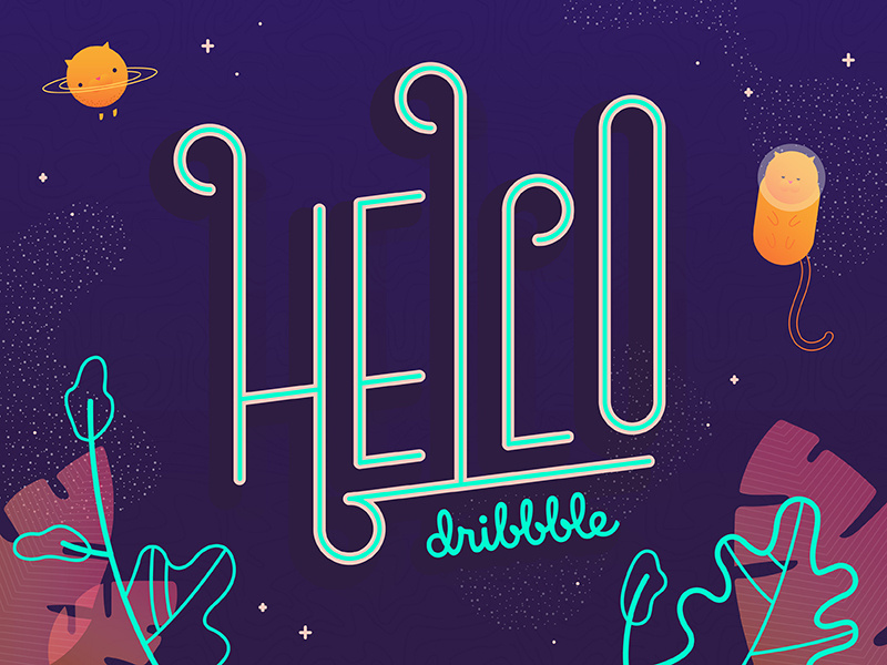 Hello Meow Dribbble! by Cara Rubley on Dribbble