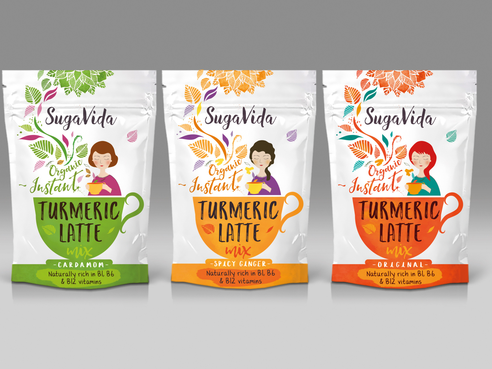 New range of healthy turmeric latte by BrSav on Dribbble