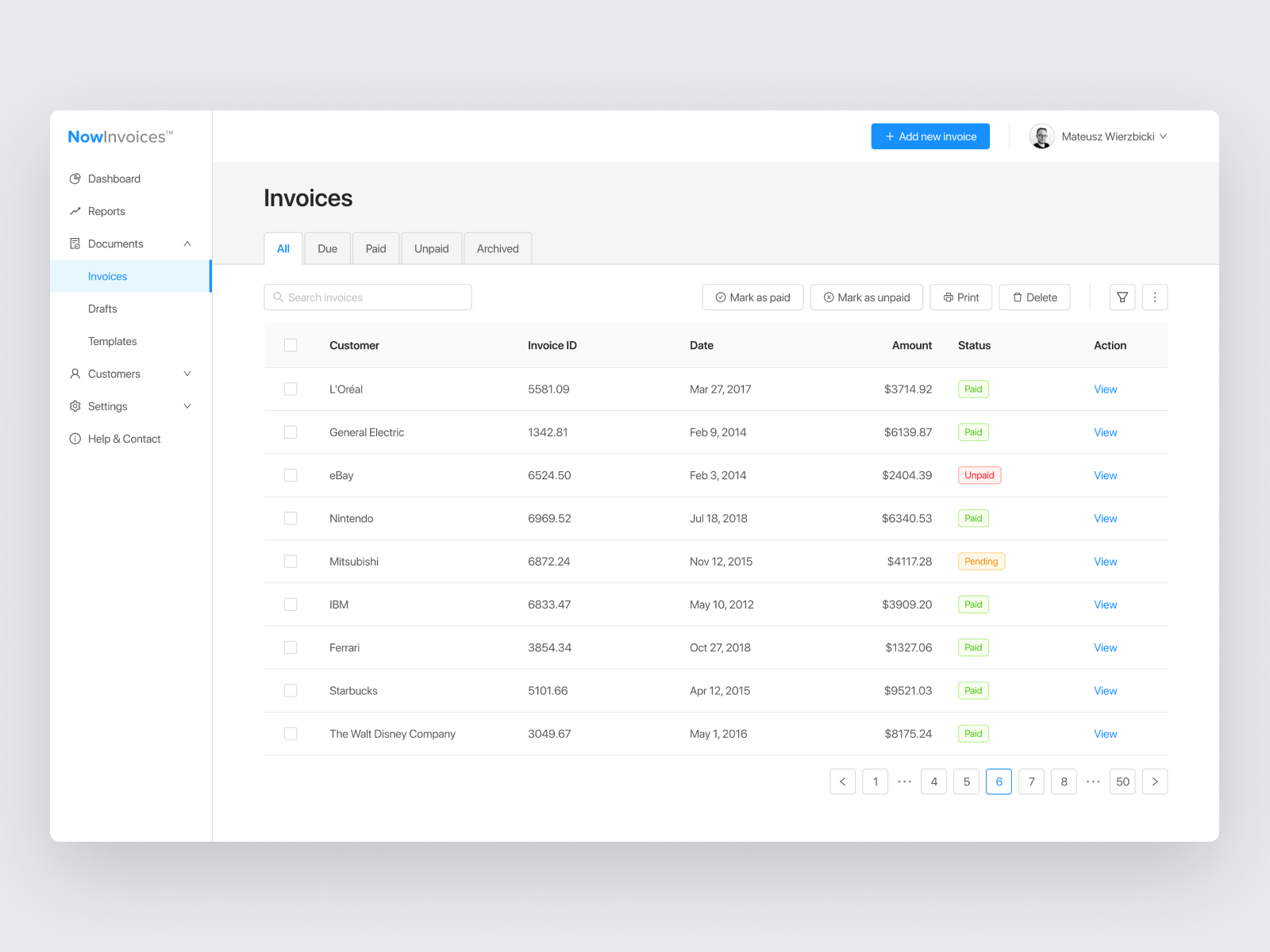 Invoicing Platform Design - Tutorial by Matt Wierzbicki on Dribbble