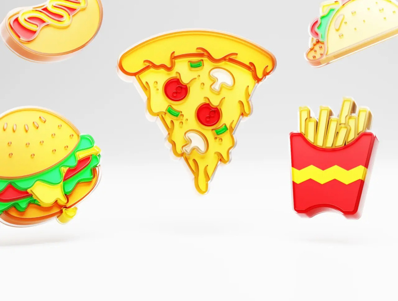 Food 3D icons by tri-vima on Dribbble