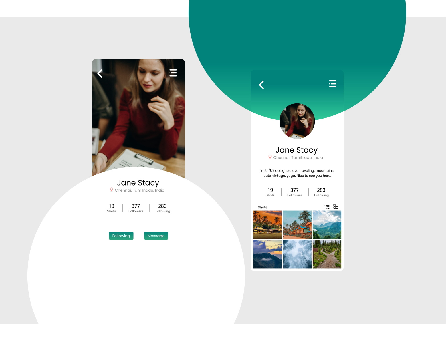 Daily UI 006 User profile page by Loudes Infant Dionish on Dribbble