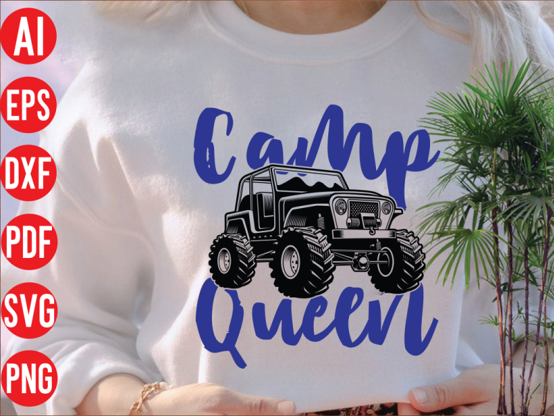 Camp queen SVG design by Creativedesign18 on Dribbble