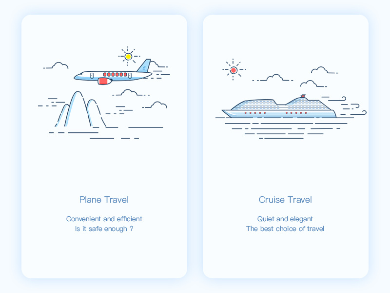Plane & Cruise Travel by Xay on Dribbble