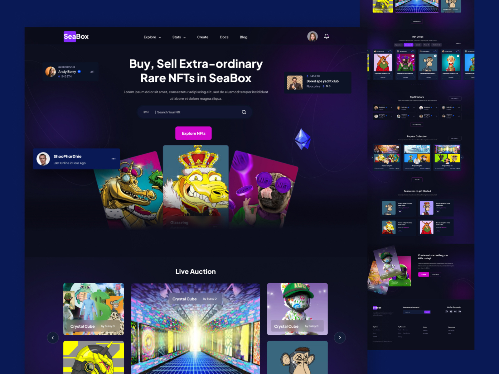 NFT - Landing Page Design by Kh. Khalid Hosen on Dribbble