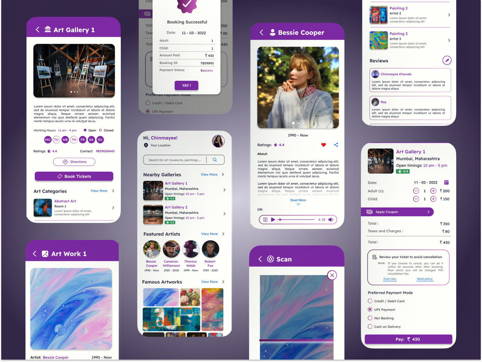 Amuse - Art Gallery App by Chinmayee Khavale on Dribbble