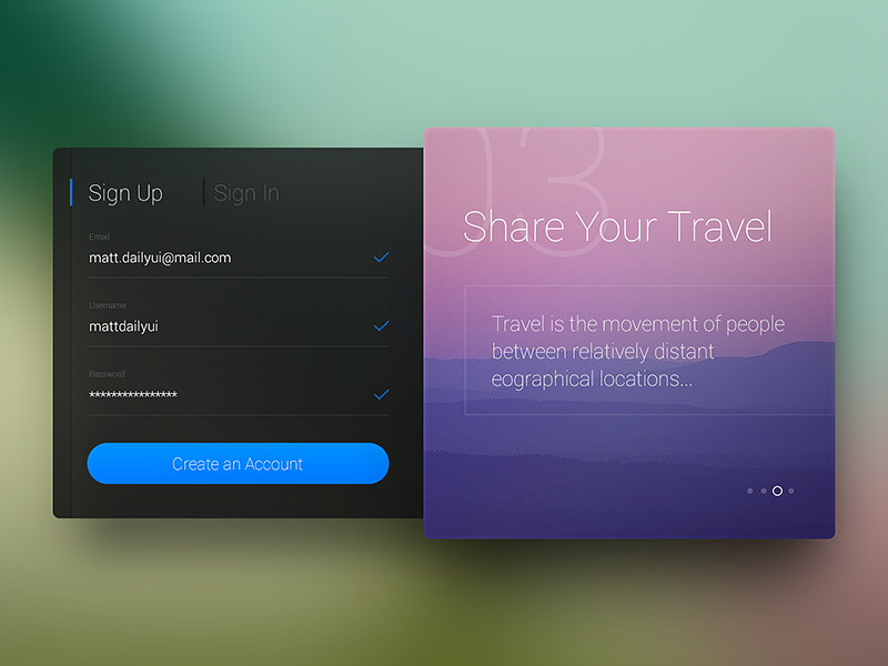 001 Sign Up by Jaroslav Getman on Dribbble