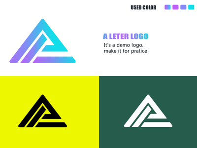letter logo design || A Letter by MOHAMMAD TOUHIDUL ISLAM on Dribbble