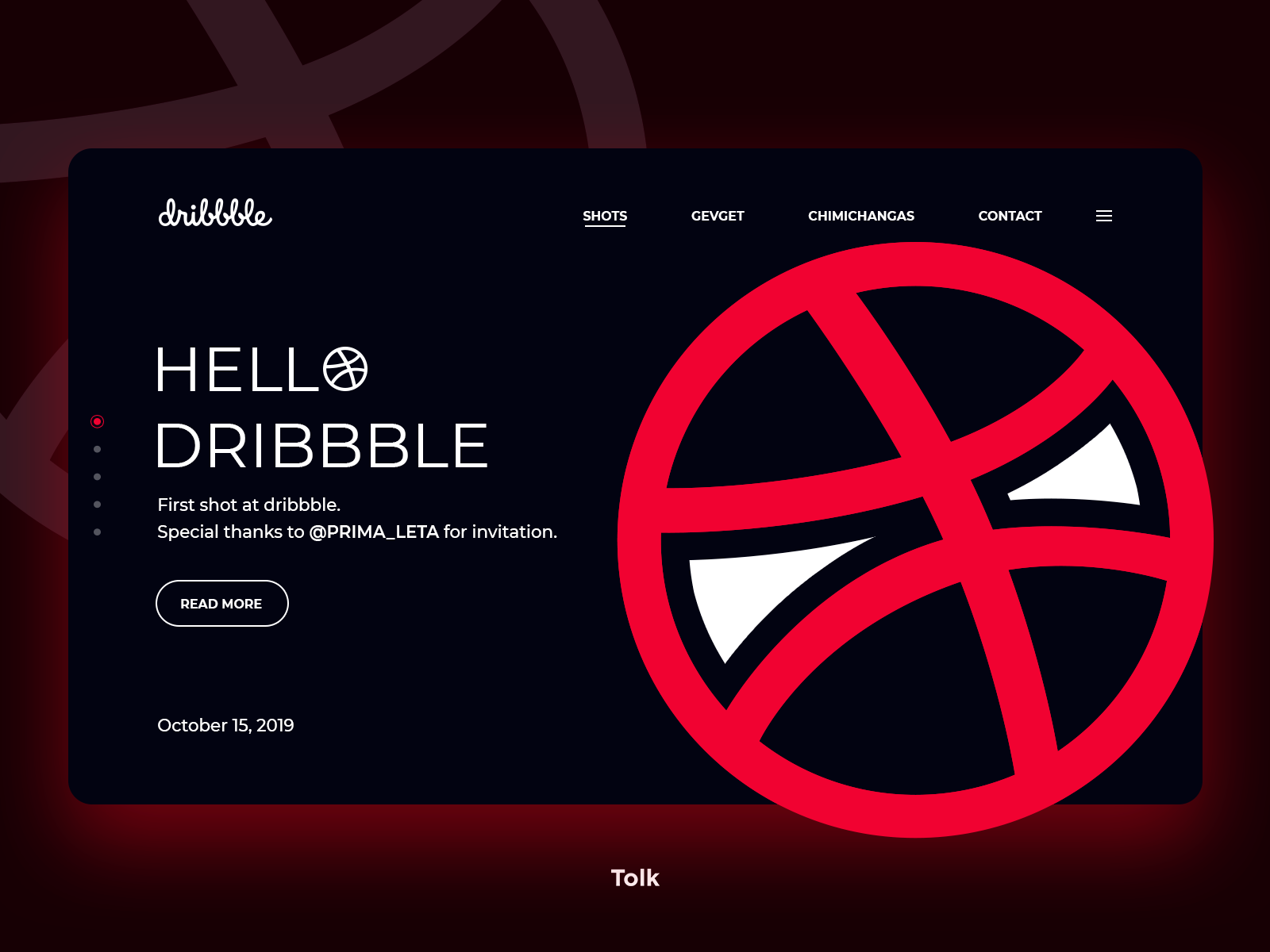 Hello Dribbble! by Eugene Tolchenkov on Dribbble