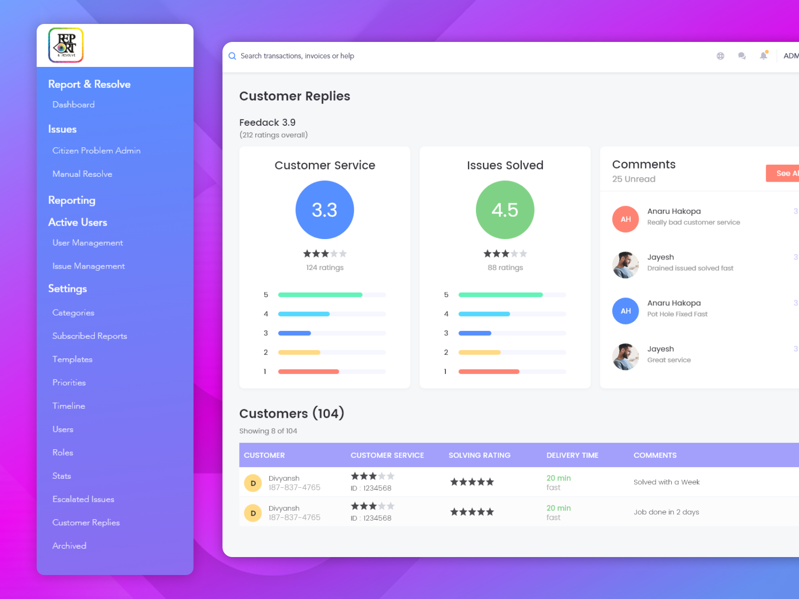 Report and Resolve by Sher Mohammad on Dribbble