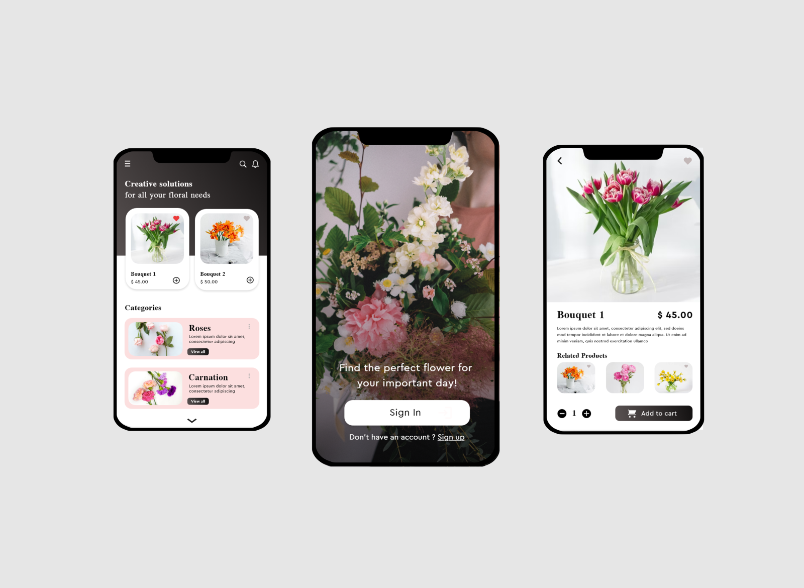 UI/UX Florist mobile app by Goyanka Aggarwal on Dribbble