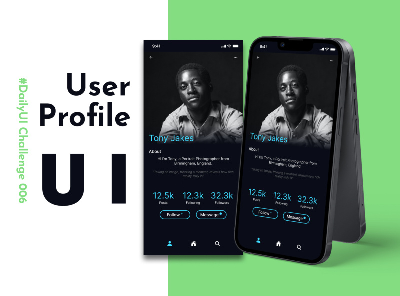 User Profile UI by Emmanuel Eka on Dribbble