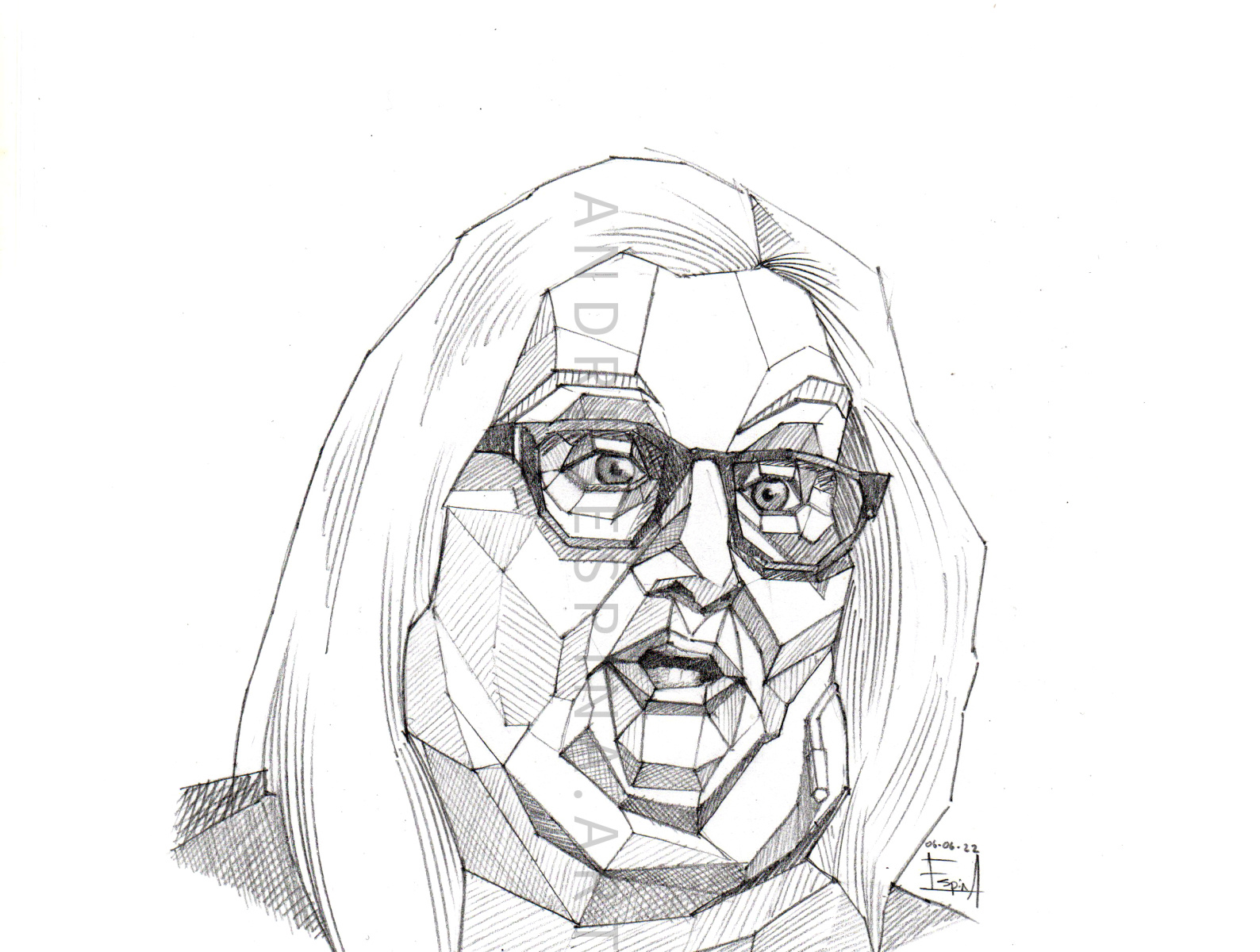 Polygonal Portrait of Grace. by Andres Espina on Dribbble