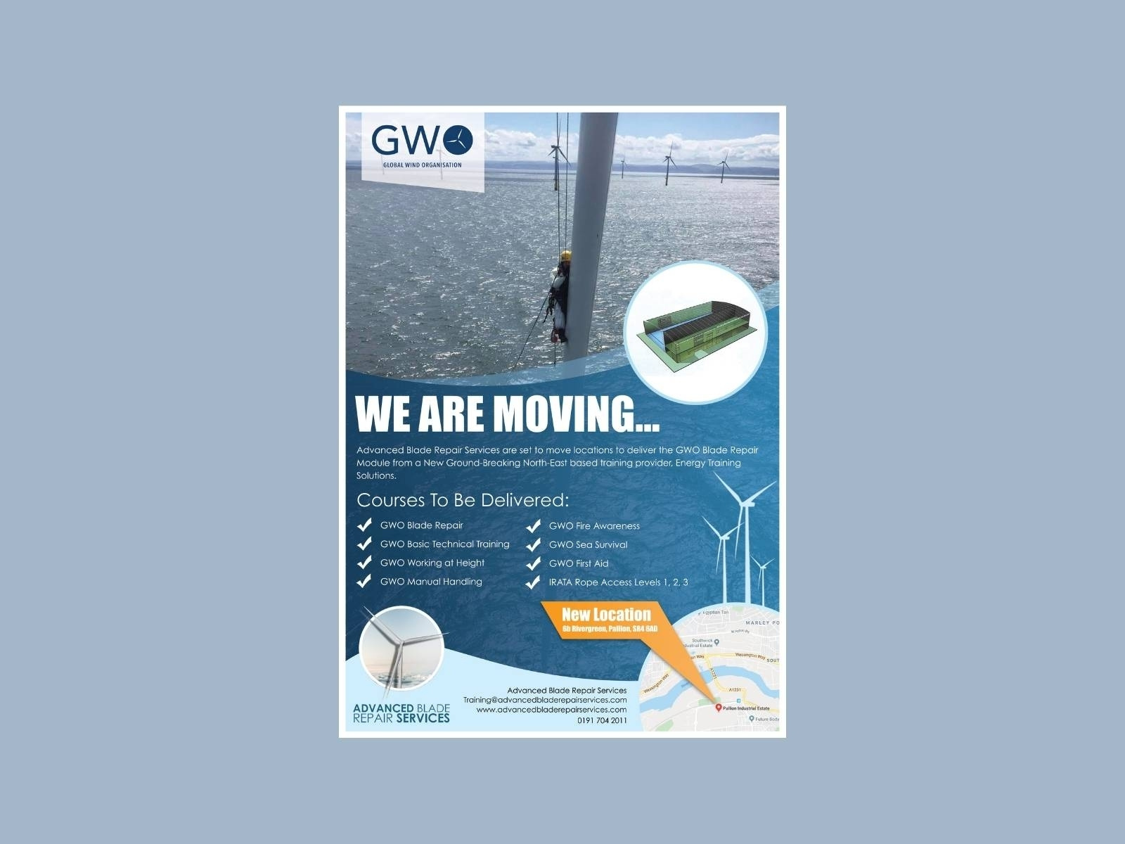 Digital advert for a relocation by Liam Riddell on Dribbble