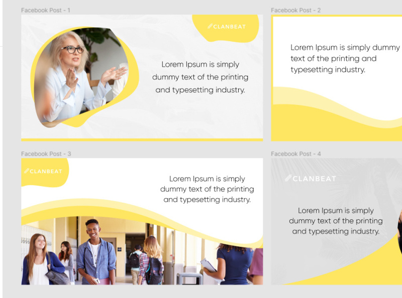 Facebook banners for Clanbeat by Elisabeth Lempu on Dribbble