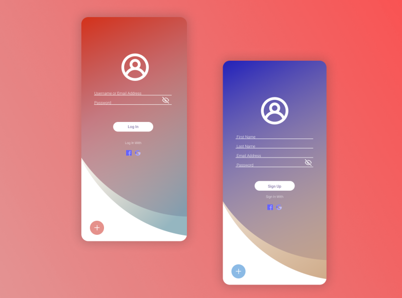 Log In and Sign Up Page UI Design by Yash on Dribbble
