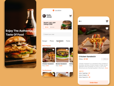 Food App Design Concept by Akash Sarkar on Dribbble