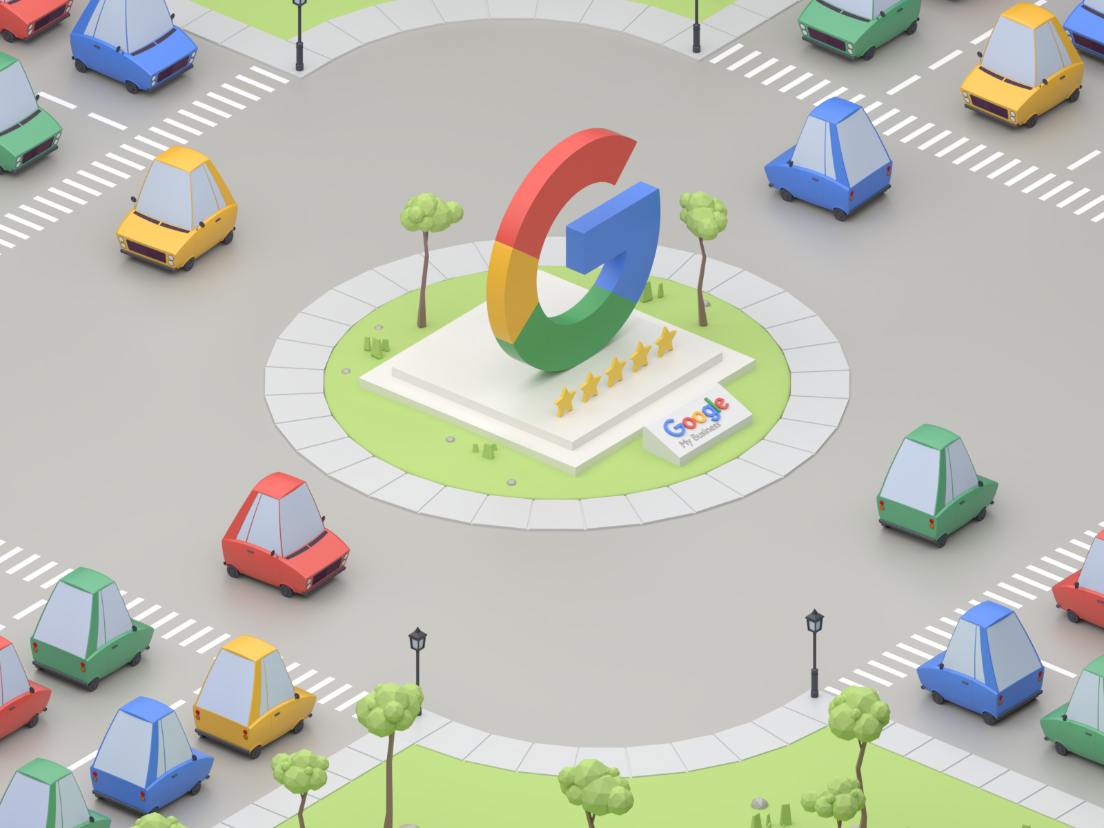 Google Isometric City by Diego Velazquez on Dribbble