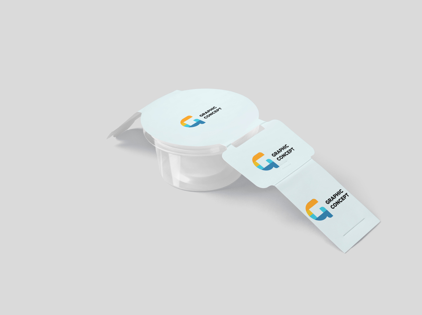 Transparent container with label mockup by Graphic Concept on Dribbble