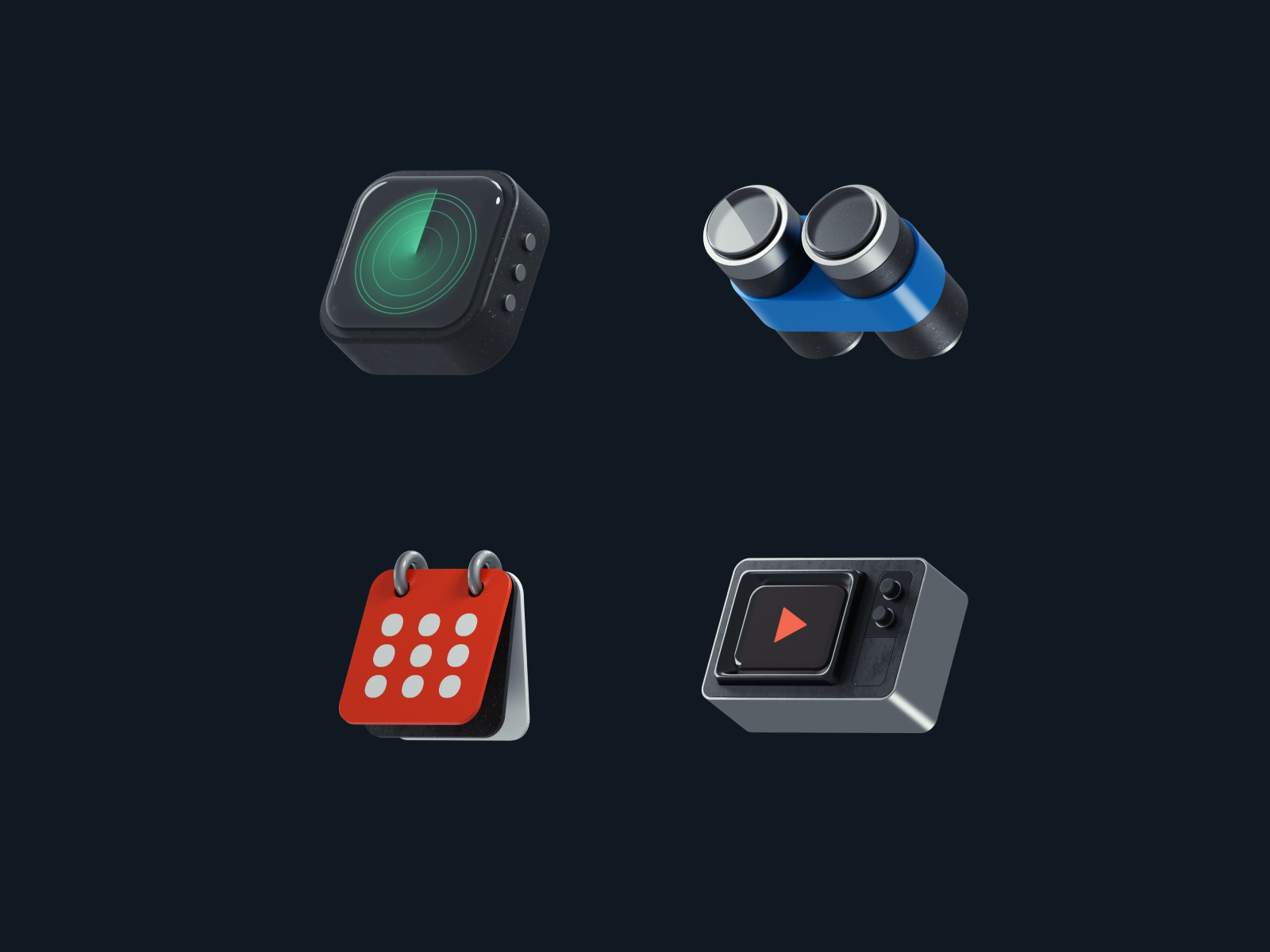 3D Icons by Artemarty for ~/.space307 on Dribbble