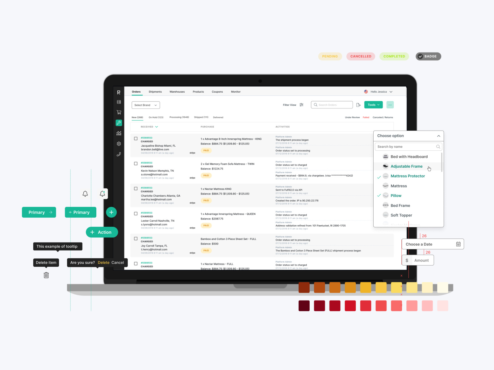 Admin Design System by Sara Frohwein - Fogel on Dribbble