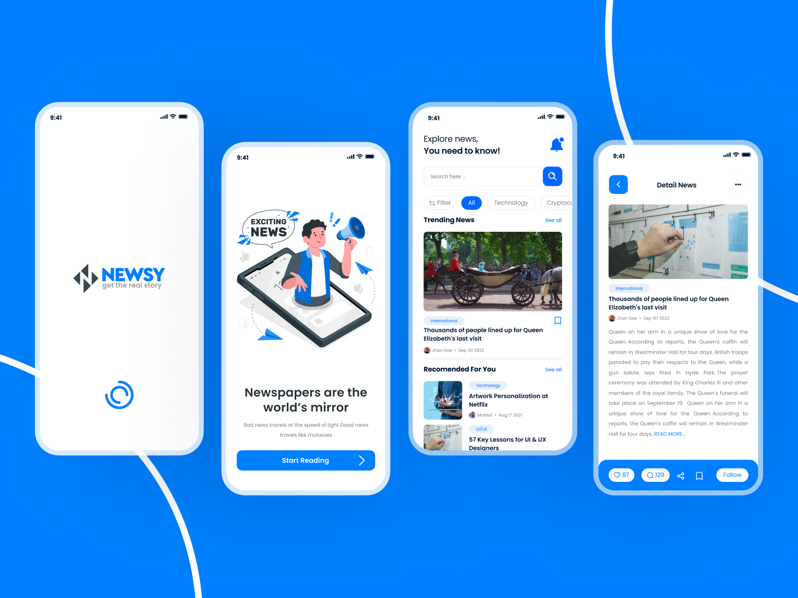 News App UI by Faraz Kk on Dribbble