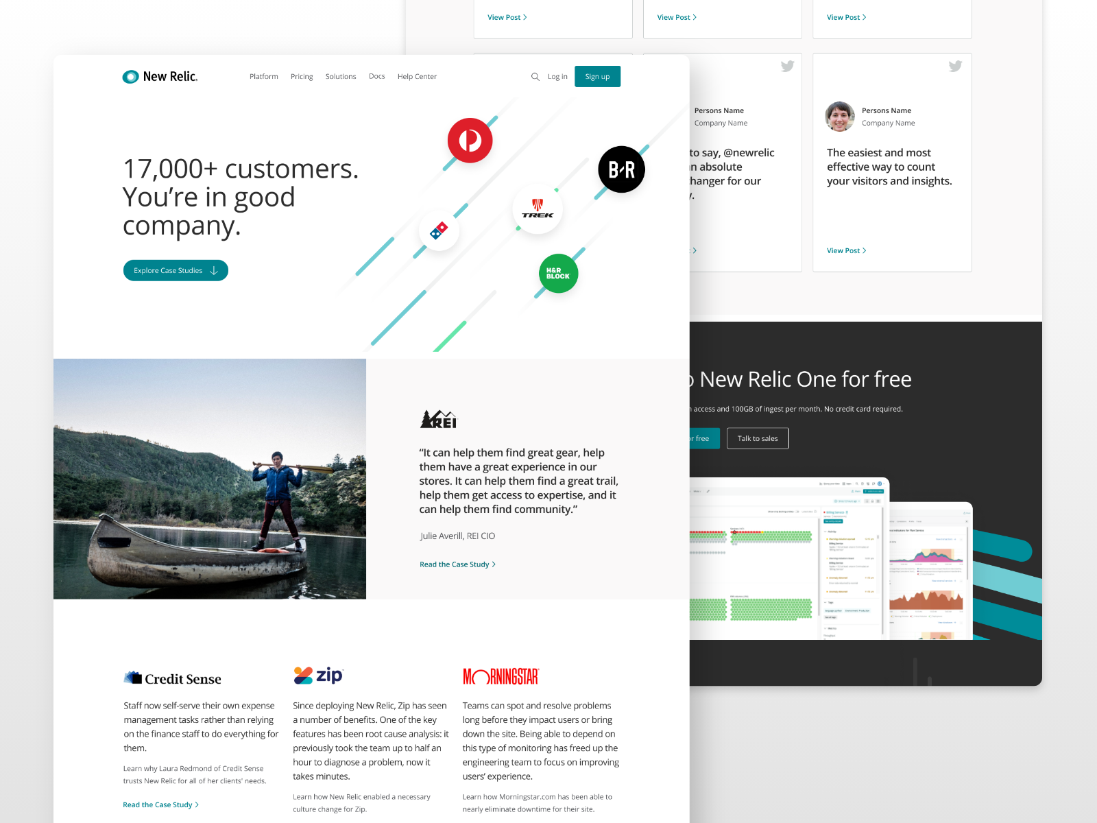 New Relic Website by Ana Barcelona for Lullabot on Dribbble
