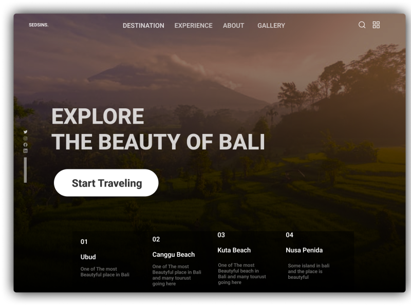 Landing Page Travel UI Design by Sedsins.ui on Dribbble