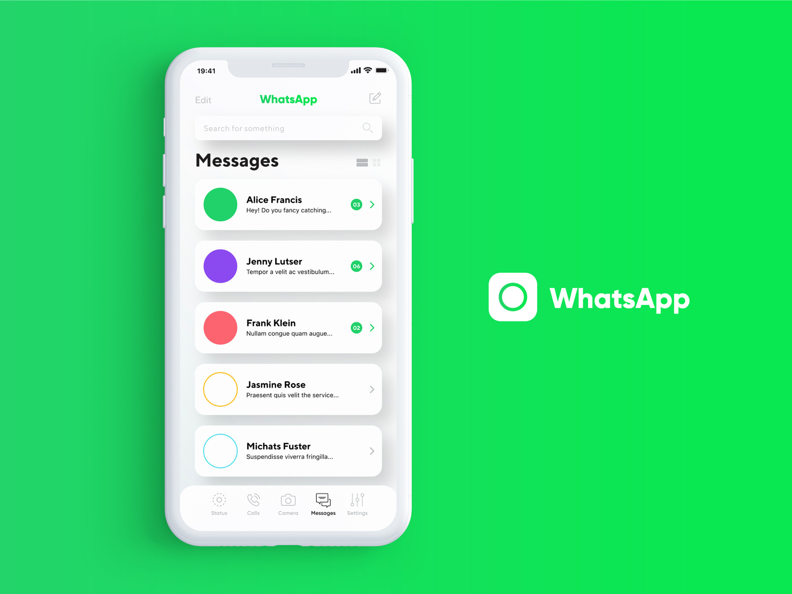Whatsapp App Design by Ali Celebi on Dribbble
