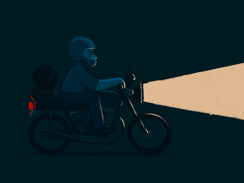 Night rider by Bryan Satalino on Dribbble