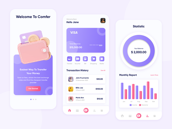 Comfer - Fintech Application by Tio Gilang Pratama for Plainthing ...
