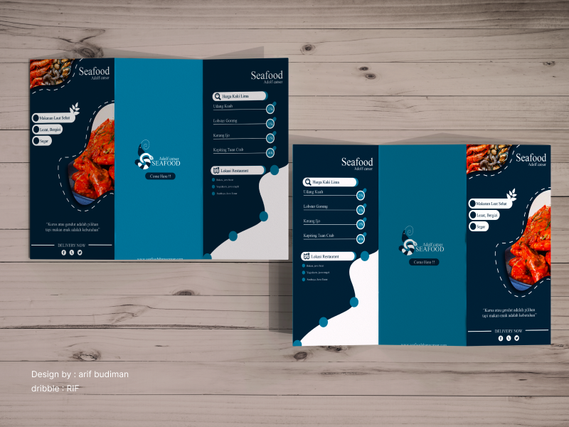 brochure seafood design by RIF on Dribbble