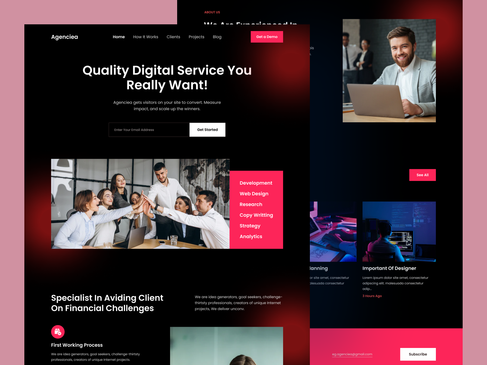 Agency Landing Page by Fahim Ahmed Nahid on Dribbble