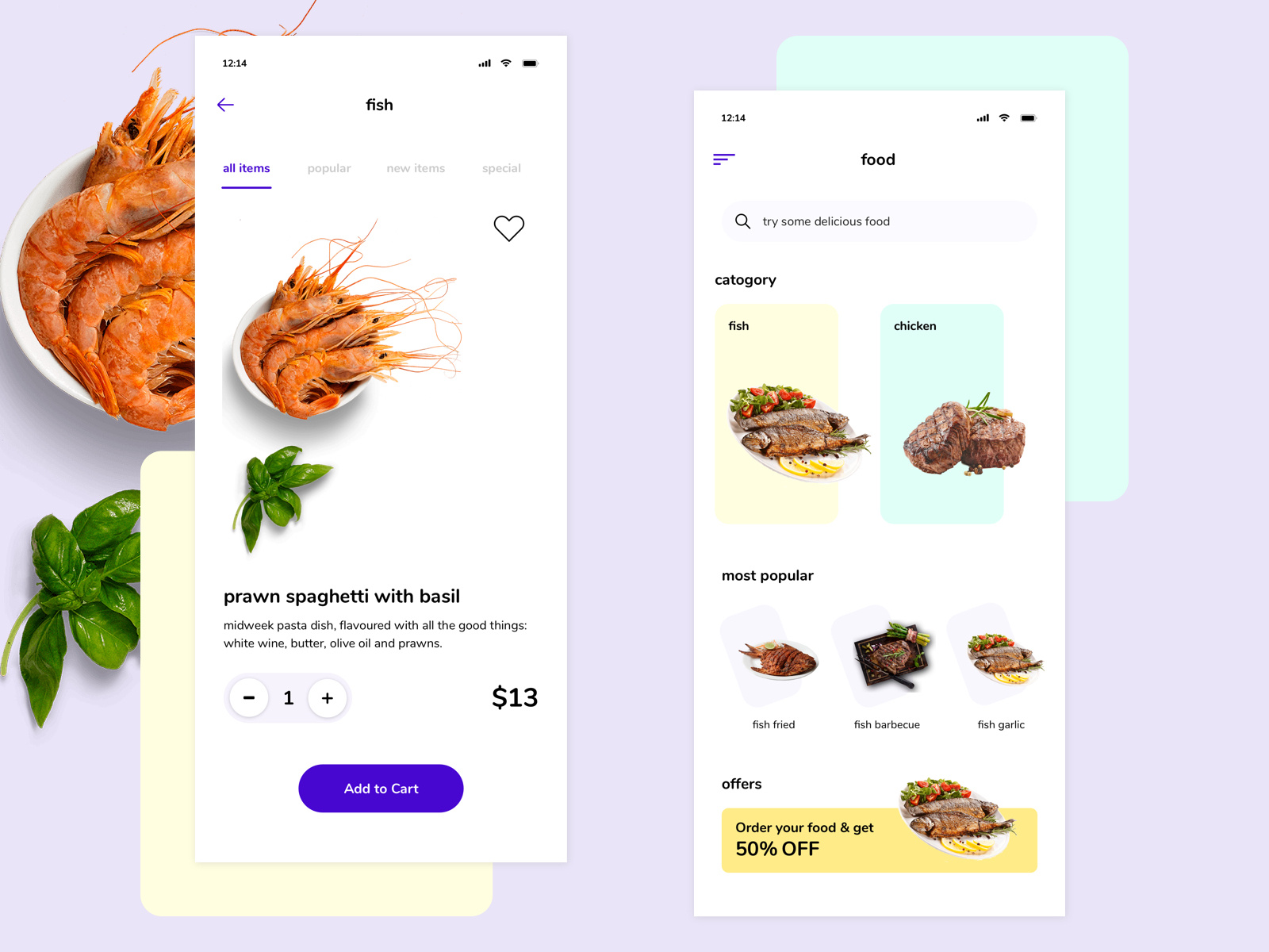 Food UI by Pankkaj Pawar on Dribbble