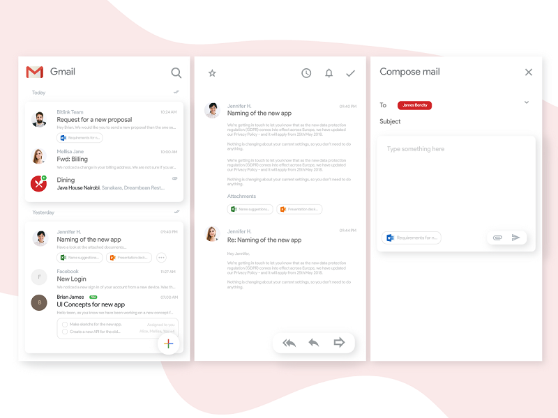 Redesign Gmail Mail Box by Brian Ondari on Dribbble