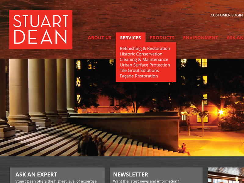 Stuart Dean Home Page, Desktop by Joseph Parente on Dribbble