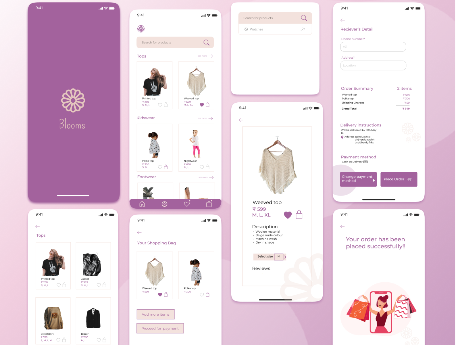 Blooms- Online shopping app🛍️ by Muskan Chavda on Dribbble