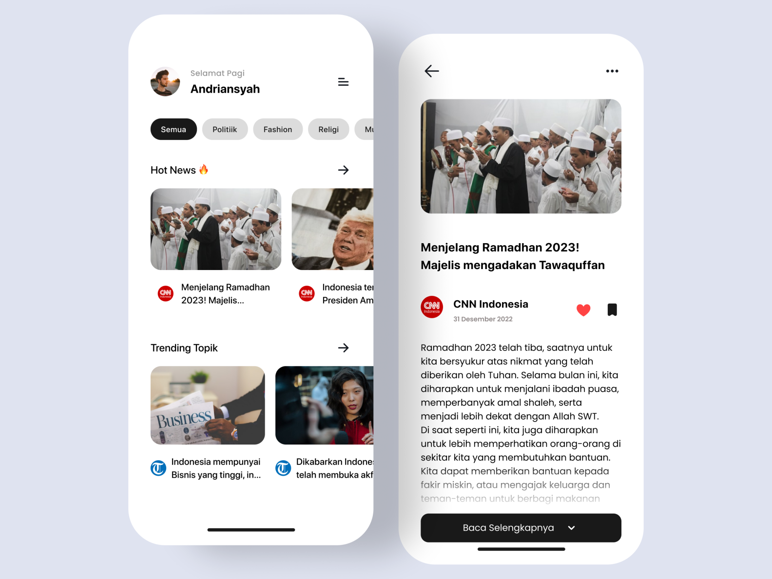 News Apps Mobile by Muhammad Andriansyah on Dribbble